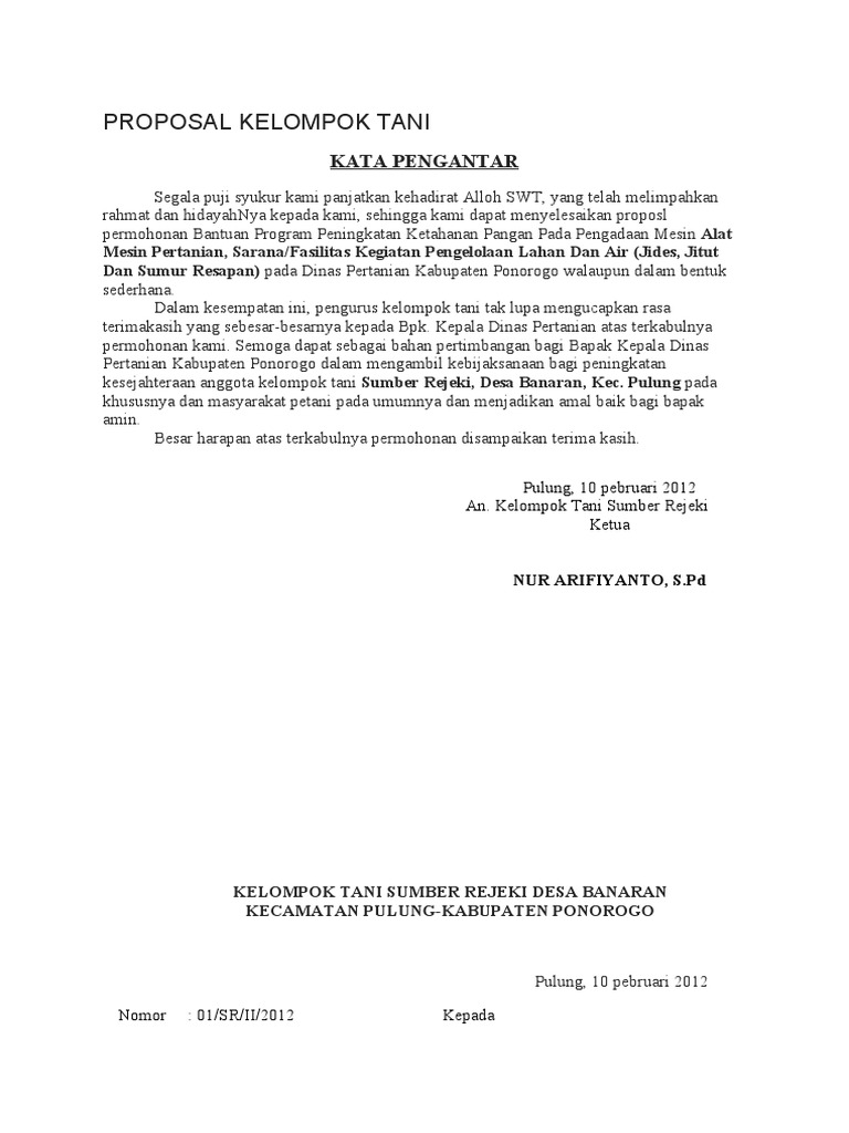 Proposal Kelompok Tani | PDF