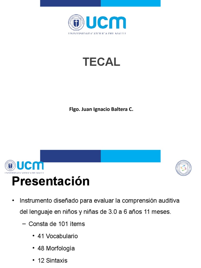Evaluación del Lenguaje en Niños: TECAL | PDF | Cognición | Ciencia ...