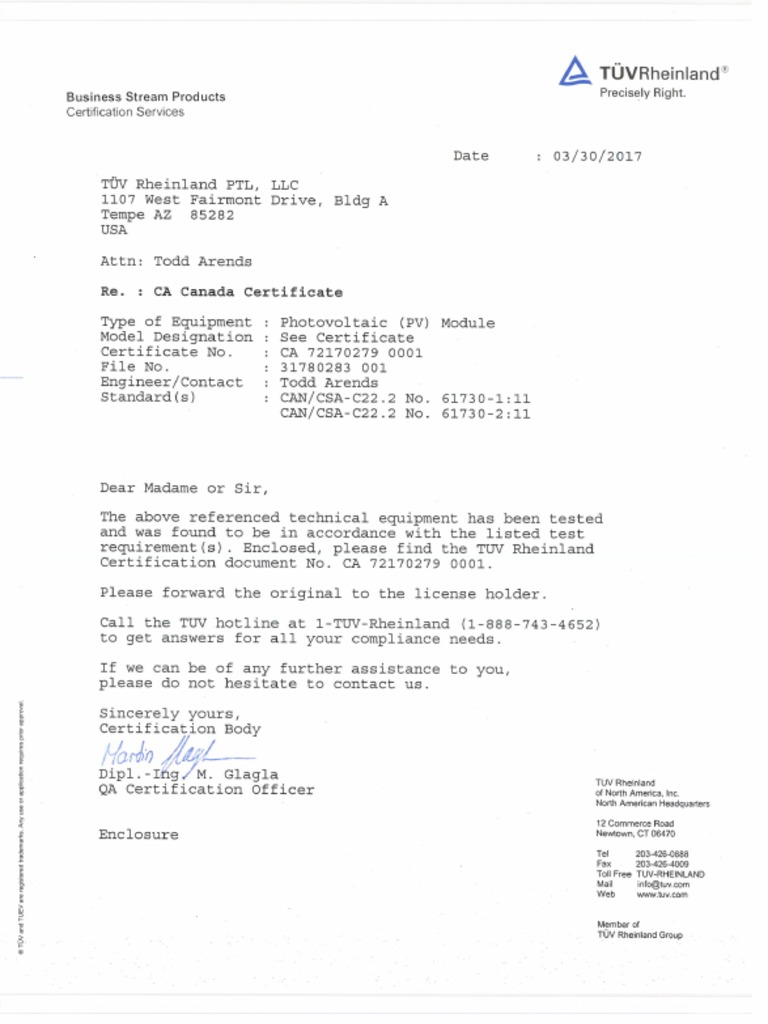 IEC Certificate Adani Solar | PDF