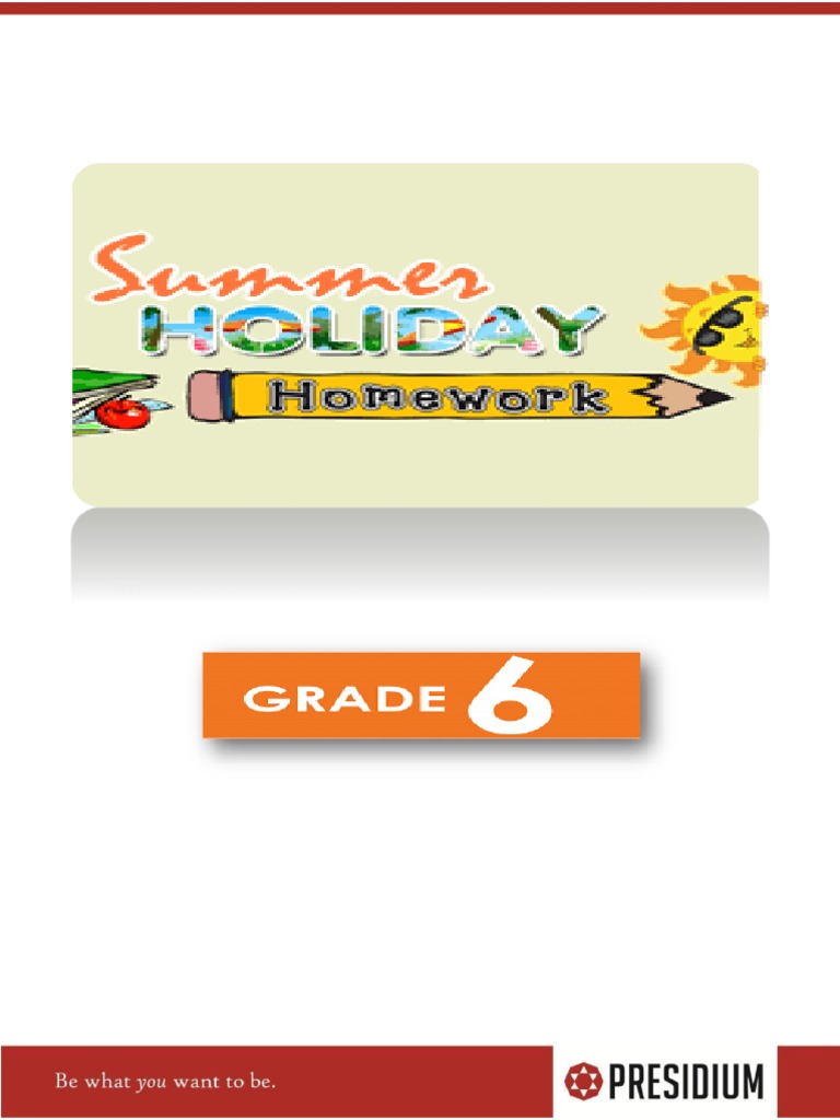 Holiday Homework Grade 6 | PDF | Cognitive Science | Linguistics
