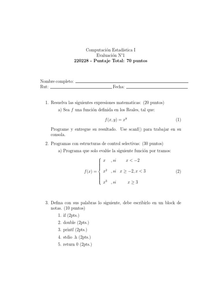 Certamen 1 ComEst IntentoFinal | PDF | Métodos y materiales de enseñanza