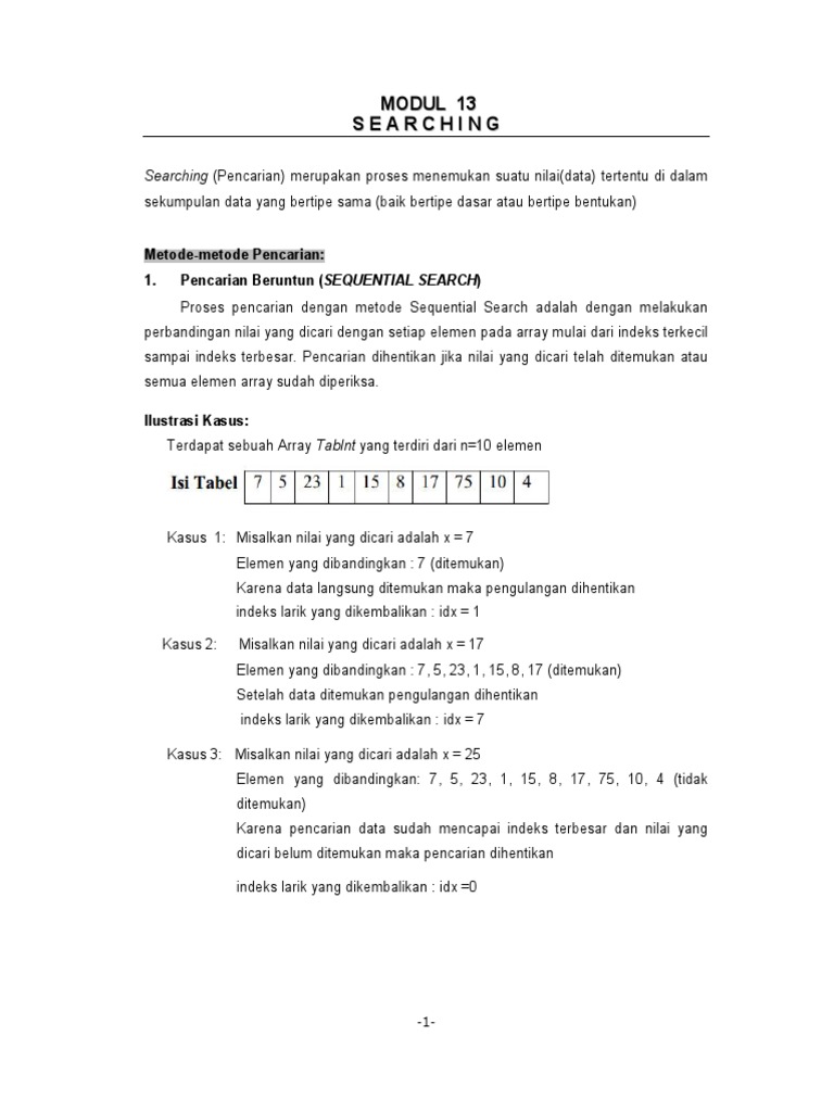 Pertemuan 05 Serching | PDF | Komputer