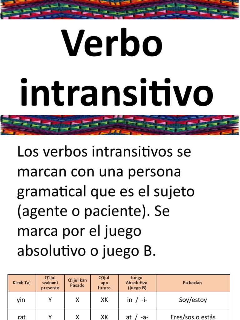 Verbo Intransitivo | PDF | Verbo | Unidades Semánticas