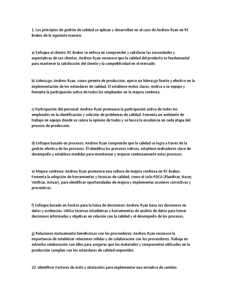 Caso 1 | PDF | Calidad (comercial) | Economias