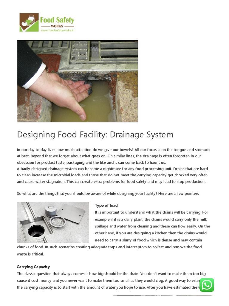 (E Article) Designing Food Facility - Drainage System - Food Safety ...