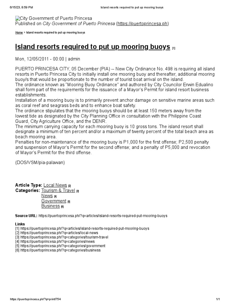 New City Ordinance No. 498 | PDF | Oceanography