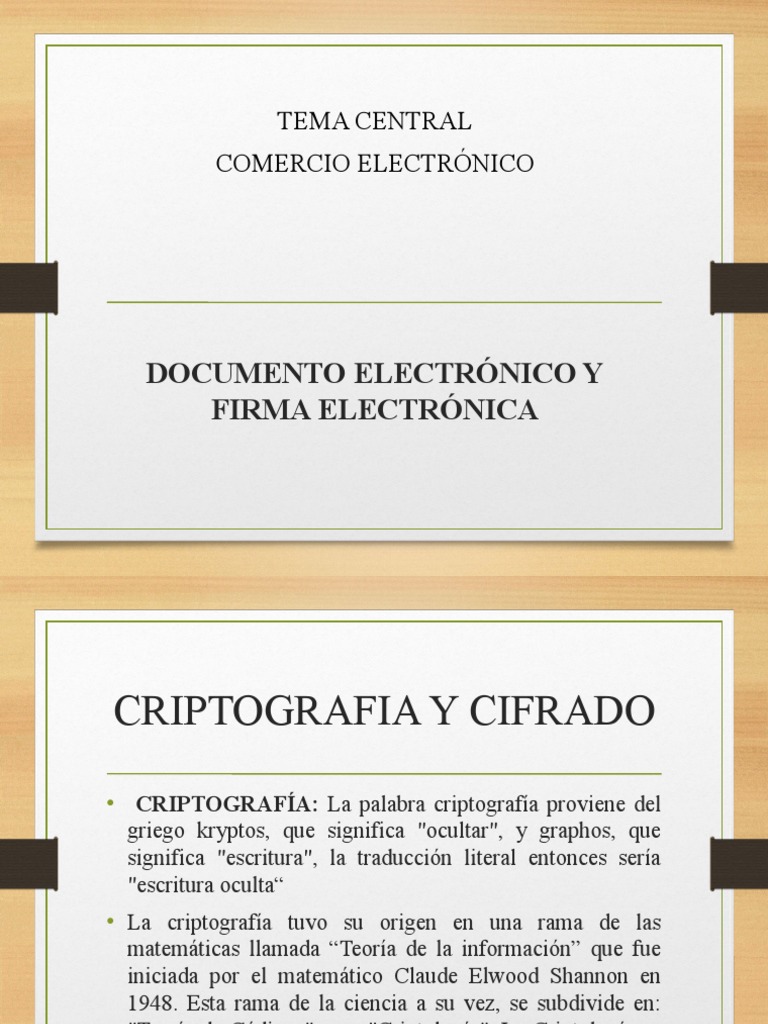 Documento Electrónico y Firma Electrónica | PDF | Criptografía ...