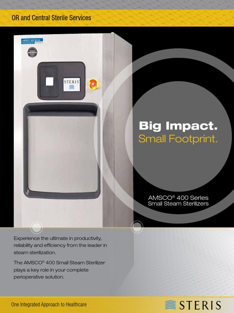 AMSCO 400 SERIES SMALL STEAM STERILIZER BROCHURE | PDF | Steam | Water