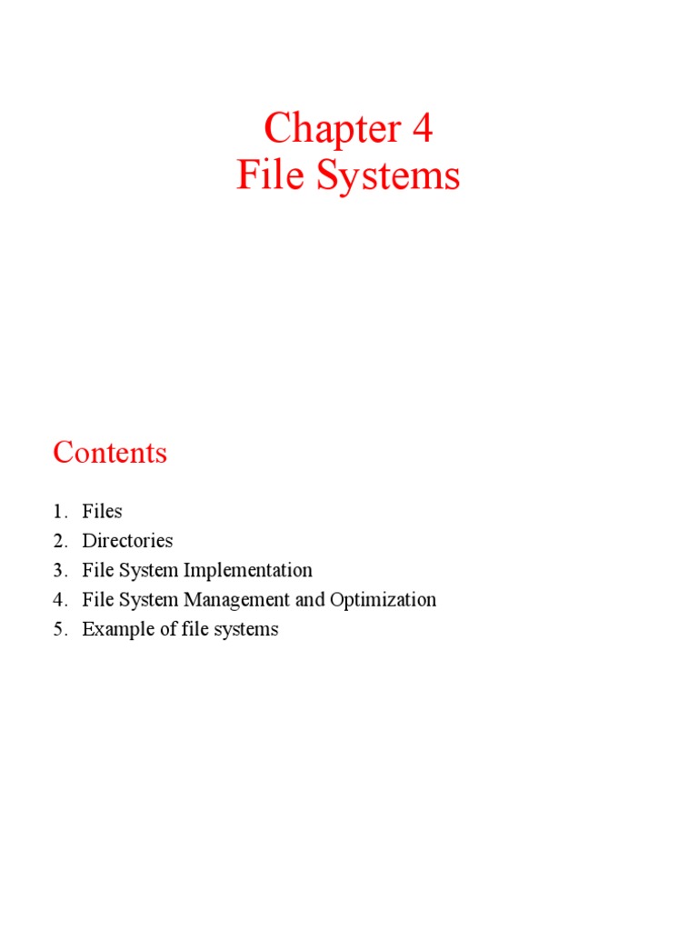 OSG202 - Chap 4 - File System | PDF | Computer File | File System