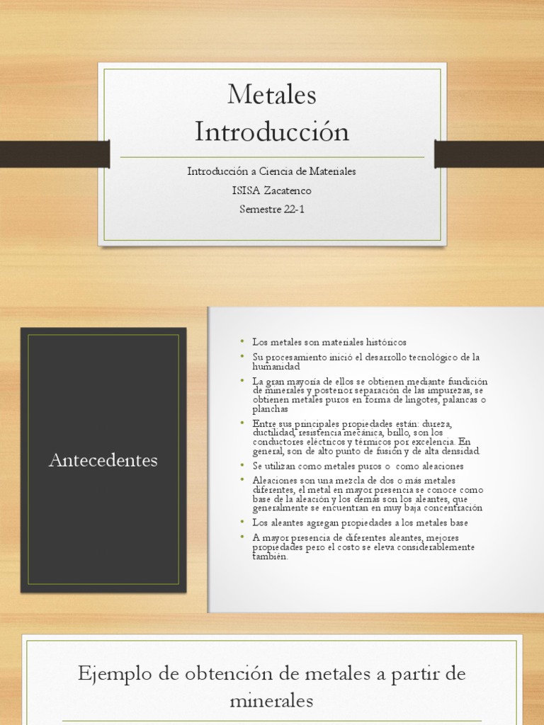 Introducción Metales | PDF | Aleación | Rieles