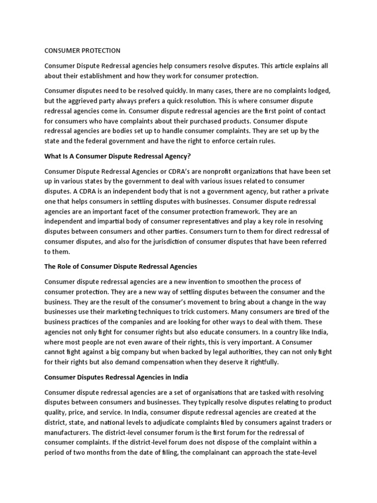 Consumer Protection | PDF | Business | Economies