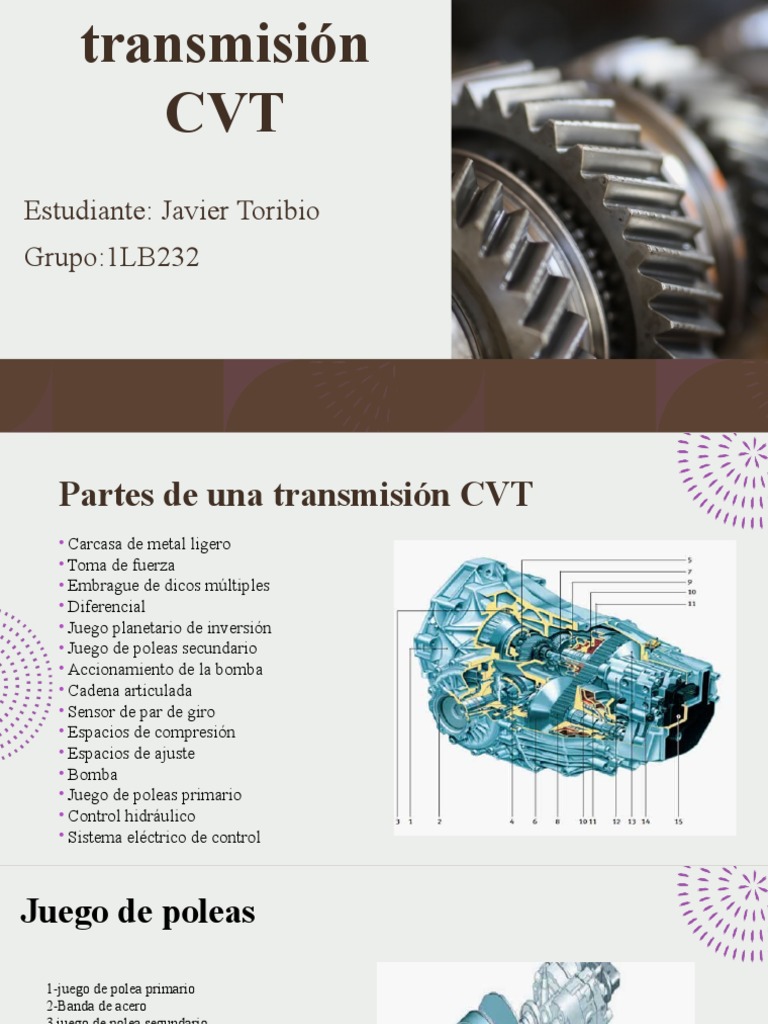 partes de una transmision cvt | PDF