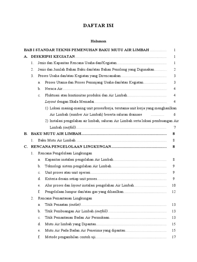 Daftar Isi Dokumen Awal | PDF