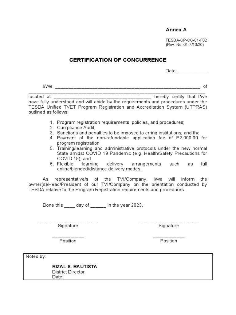 Certificate of Concurrence Amended2023 | PDF