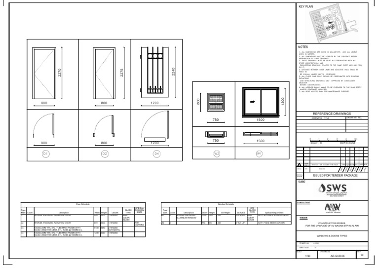 25 - Sheet-WINDOWS & DOORS TYPES | PDF | Door | Components