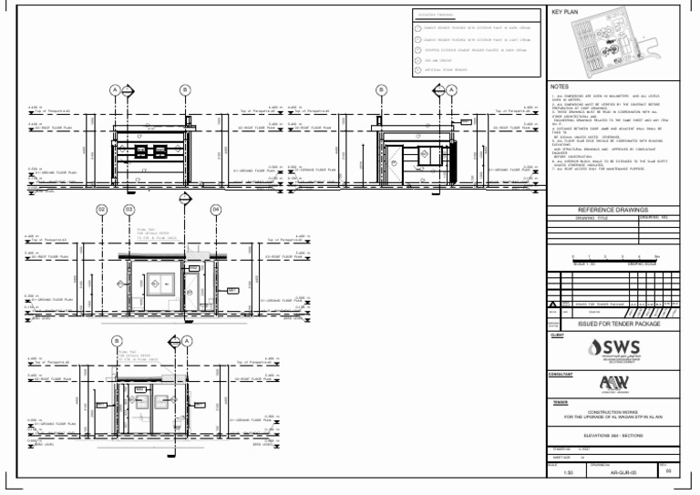 24 Sheet Elevations 3 4 Sections Pdf Civil Engineering