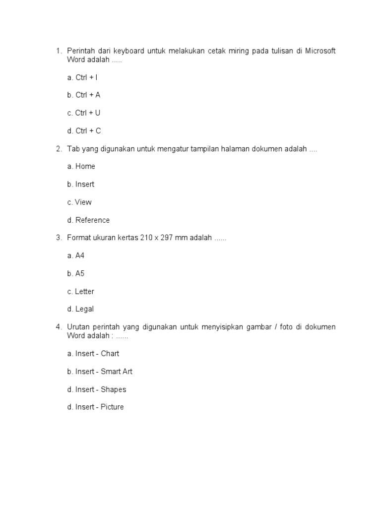 Soal PTS Tik Genap 2023 | PDF