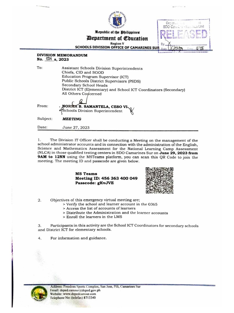 DM No. 224 S. 2023 | PDF DM No. 224 S. 2023 | PDF