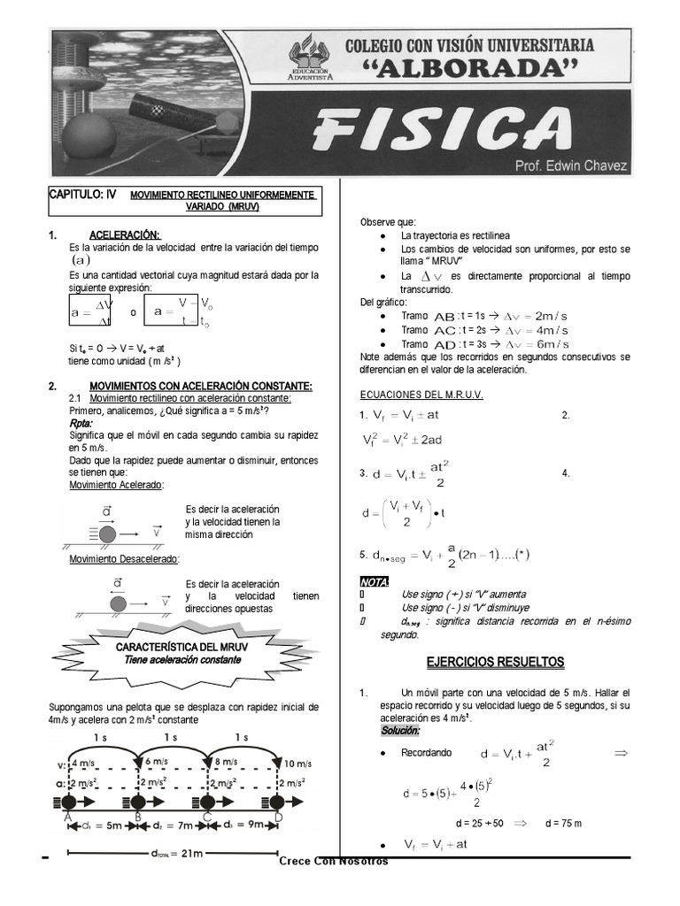 Fisica II Bim | PDF | Aceleración | Velocidad