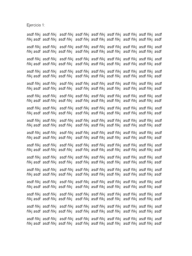 Ejercicio 1 de Texto Repetido | PDF