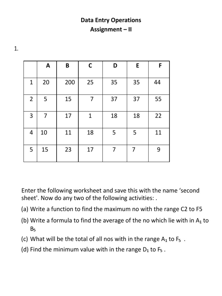 Data Entry Operations | PDF