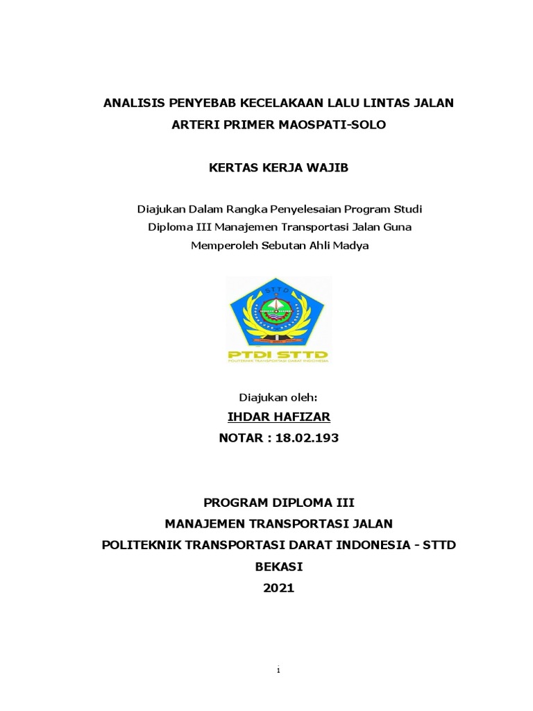 Draft KKW - Ihdar Hafizar - 1802193 | PDF