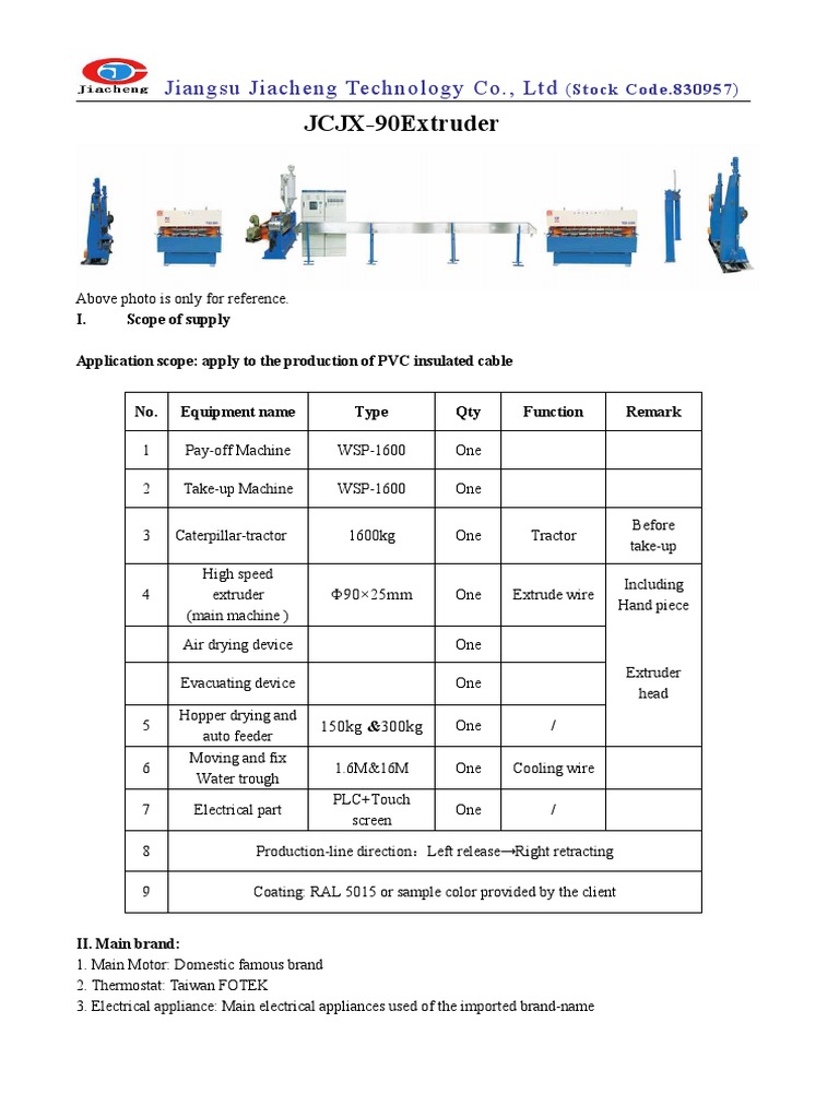90 Extruder | PDF | Extrusion | Wire