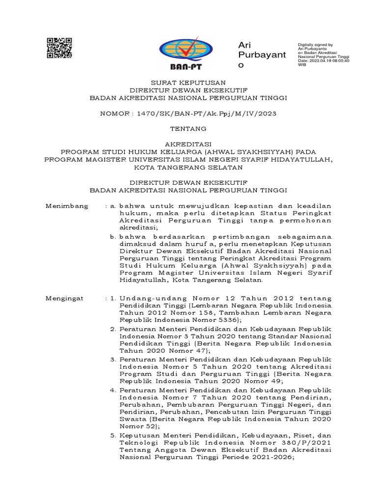 Akreditasi MHK 2023-2028 | PDF | Bisnis | Pengelolaan Keuangan & Uang