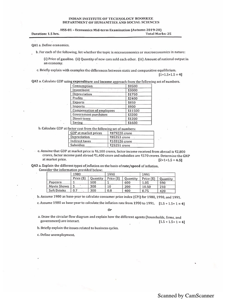 Mid Term Btech Paper | PDF