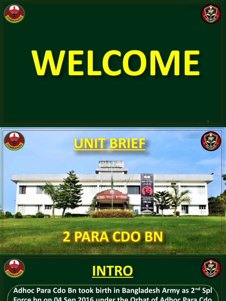 Unit Brief 2 Para Cdo Bn (08 Feb 2022)1 | PDF | Ammunition | Flight