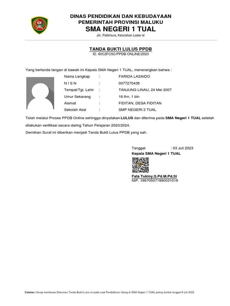 Bukti Lulus | PDF