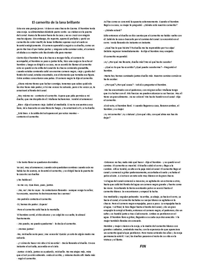 Tarea Cuento de Sebas.2 | PDF | Oveja