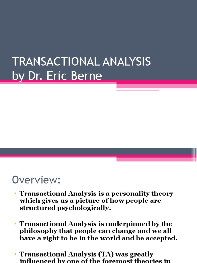 Understanding Transactional Analysis Theory | PDF | Psychology ...