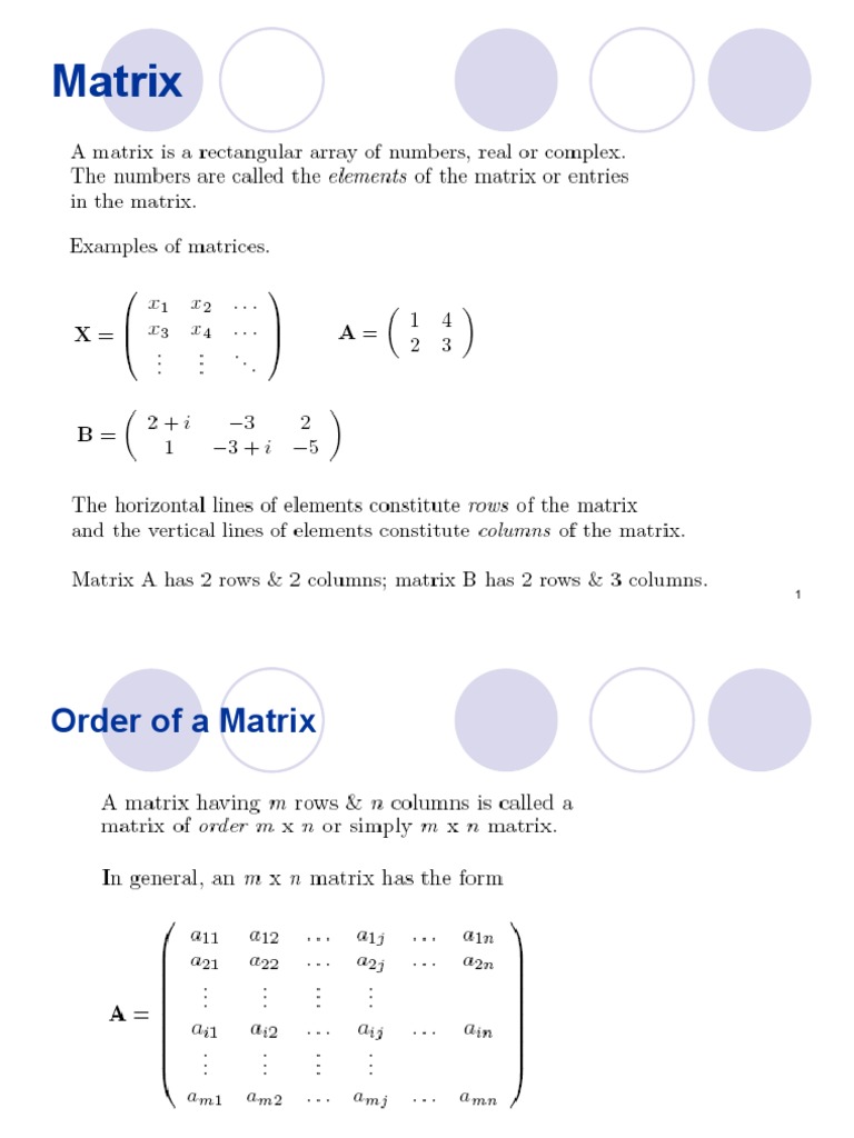 Matrix Pdf Matrix Mathematics Determinant
