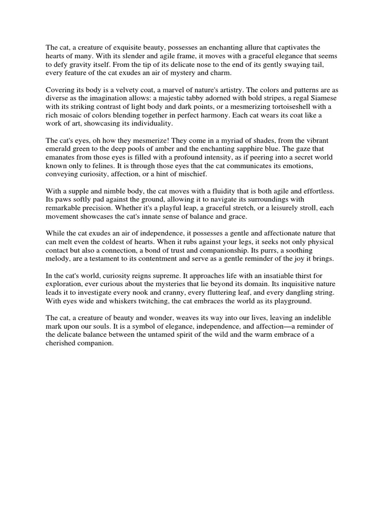 The Cat1 Pdf Cats Domesticated Animals