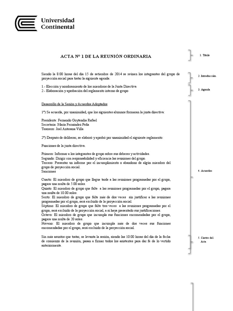 Modelo de Rellenado de Acta | PDF | Gobierno