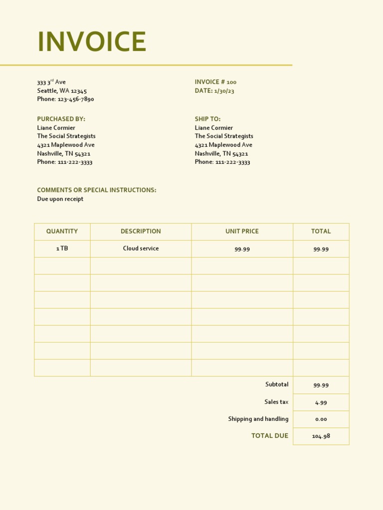 Invoice Letter | PDF