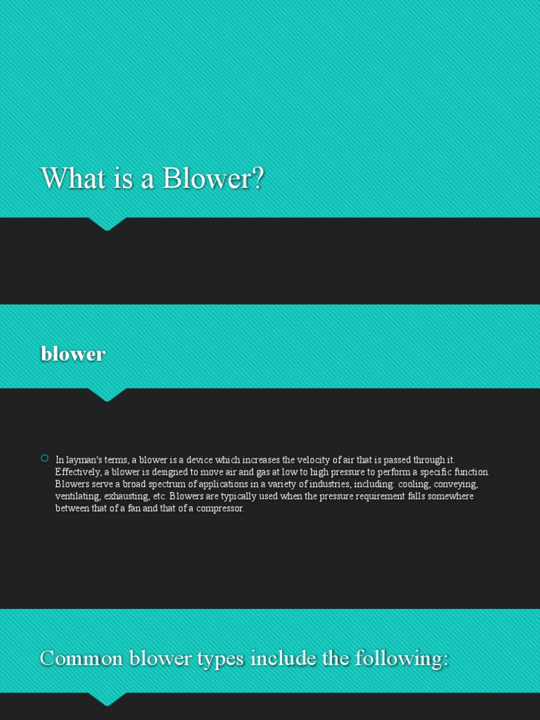 What Is A Blower | PDF