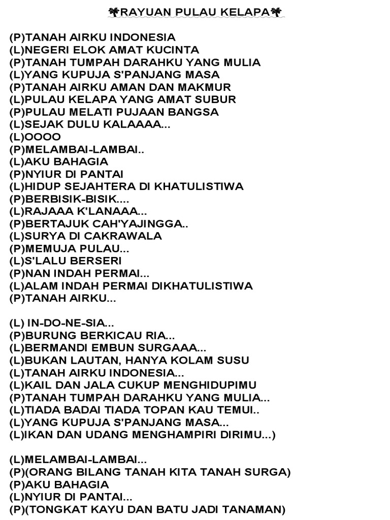 Rayuan Pulau Kelapa | PDF