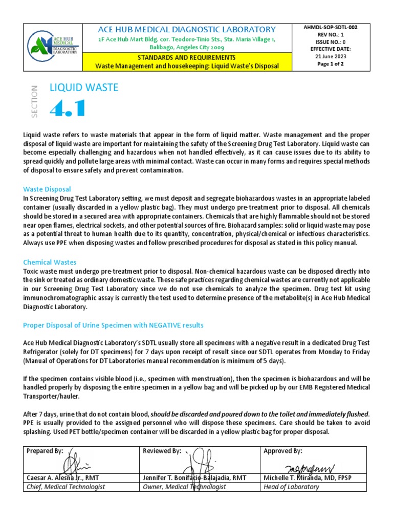 Lab Waste Disposal Guidelines | PDF | Waste | Waste Management