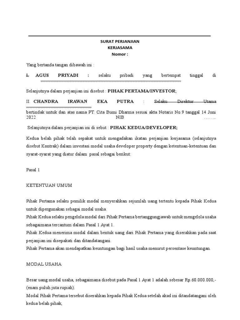 Contoh SPK Rumah | PDF