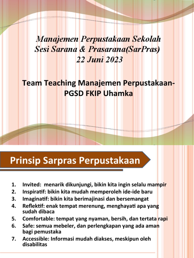 Sarpras Perpus | PDF | Griya & Taman