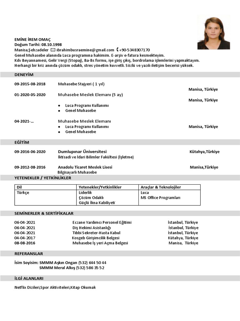 emine cv | PDF