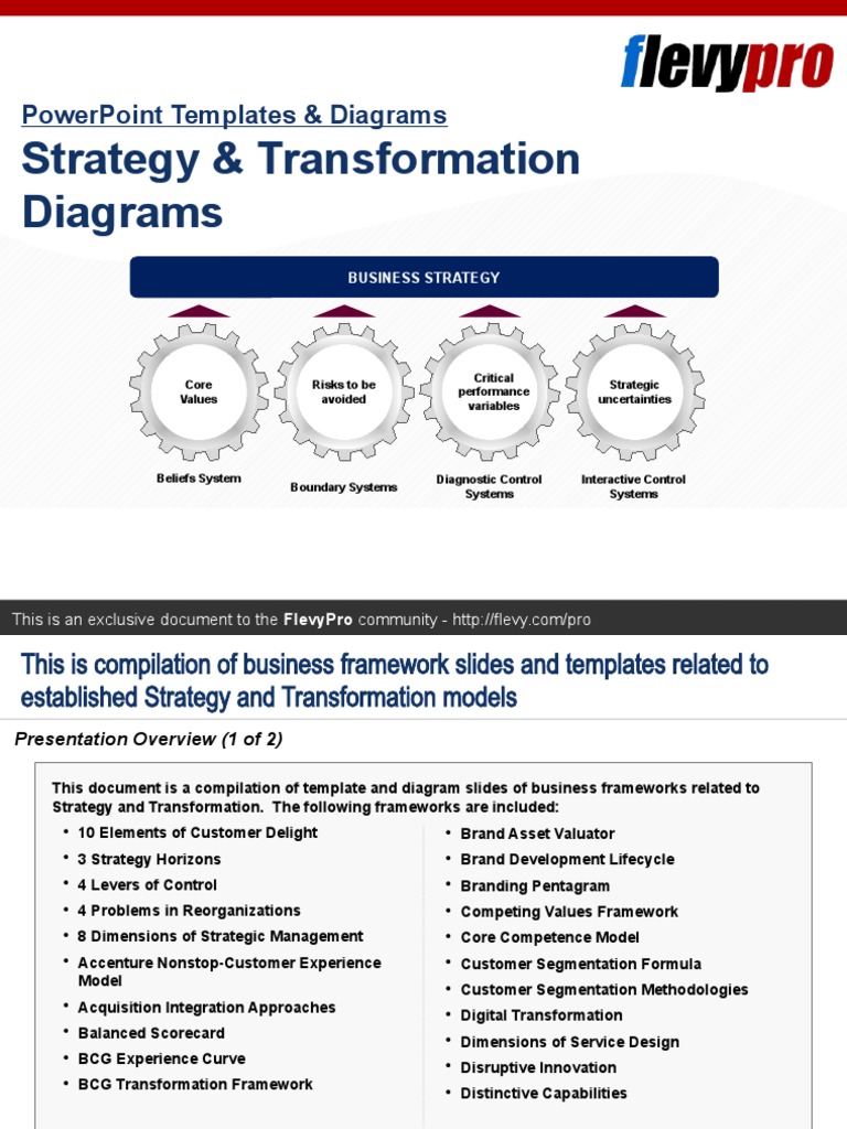 FlevyPro Strategy & Transformation Templates | PDF | Strategic ...