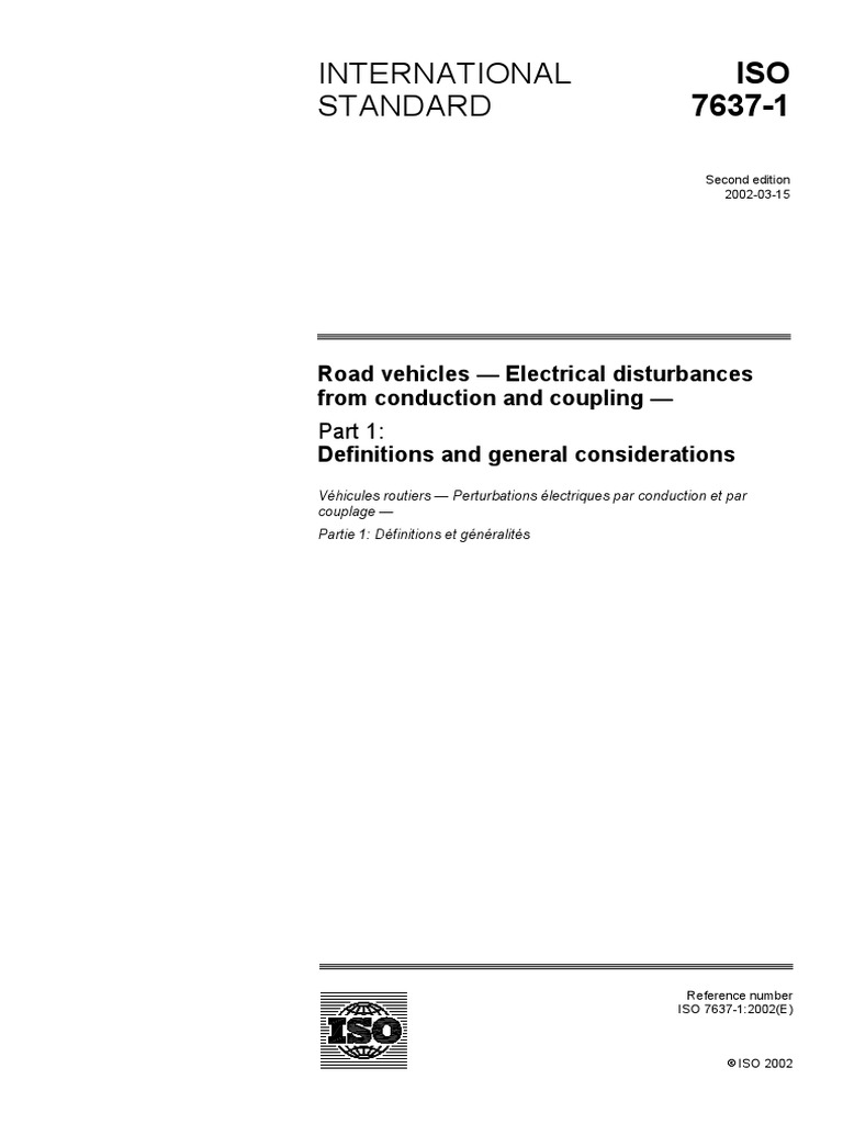 ISO7637-1 V1.0 Preview | PDF | International Organization For ...