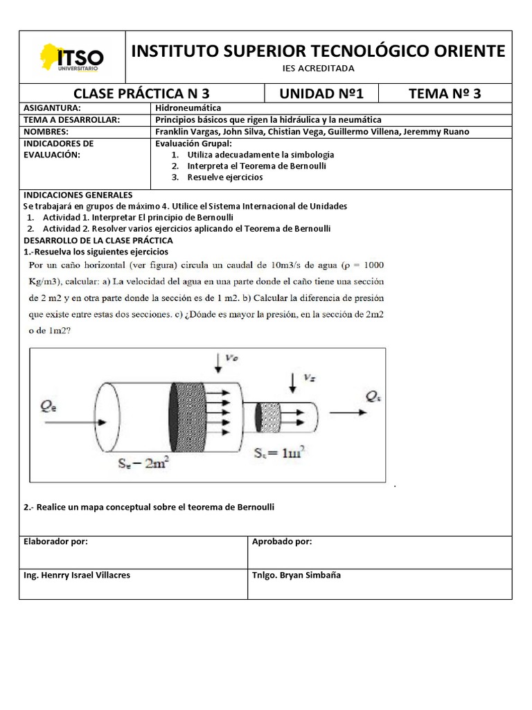 Clase Práctica Grupal 4 Hidroneumática | PDF