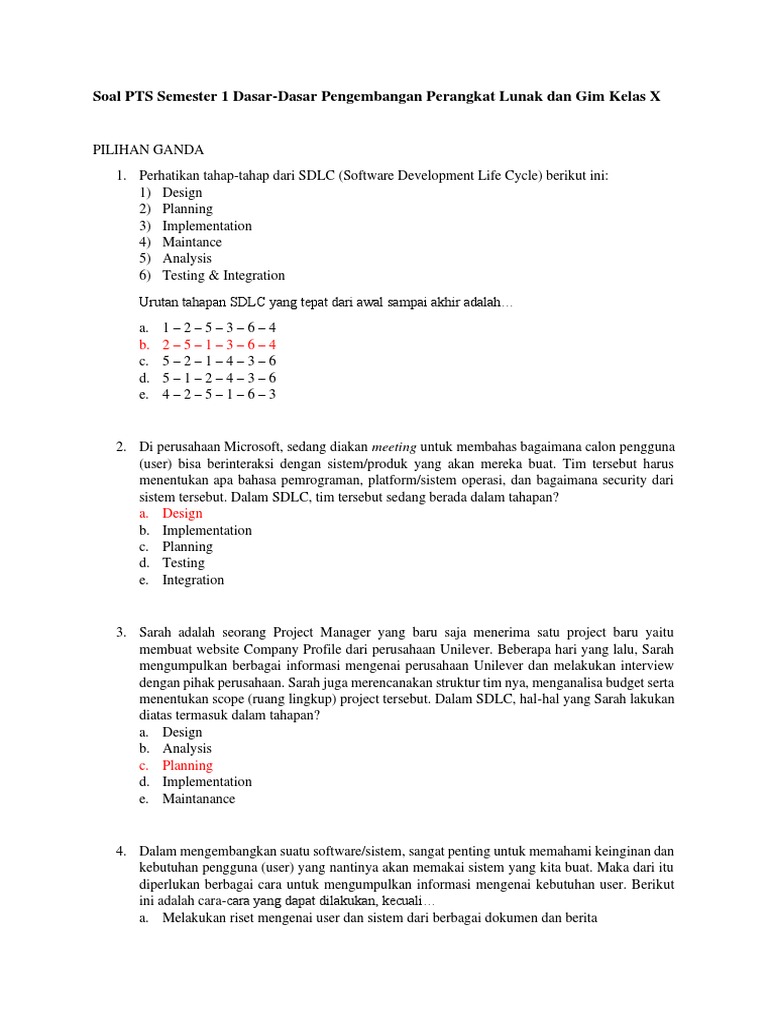 DPPLG - Soal PTS Pengetahuan Sem. 1 | PDF | Komputer