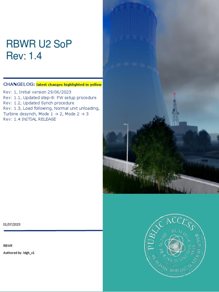 RBWR_U2_SoP_REV_1.4_PUBLIC | PDF | Pump | Valve