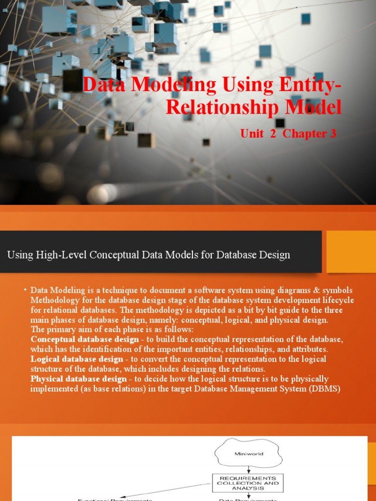 Data Modeling Using Entity-Relationship Model: Unit 2 Chapter 3 | PDF | Conceptual Model | Databases