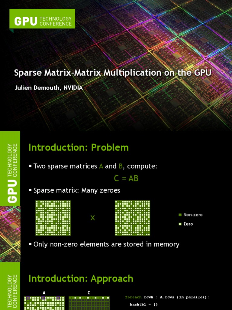 S0285 Optimization of Sparse Matrix Matrixltiplication On GPU | PDF ... S0285 Optimization of Sparse Matrix Matrixltiplication On GPU | PDF ...